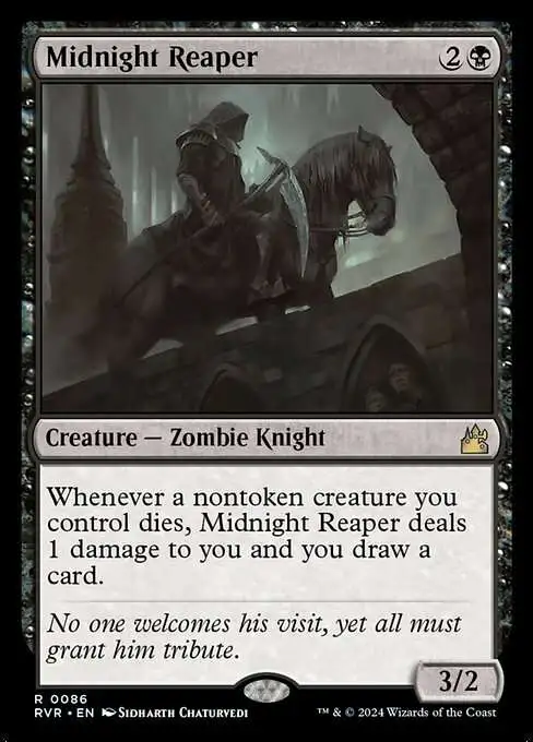 Magic The Gathering Ravnica Remastered Single Card Rare Midnight Reaper ...