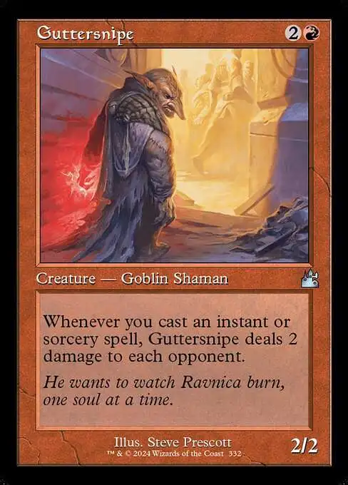 Magic The Gathering Ravnica Remastered Single Card Uncommon Guttersnipe ...