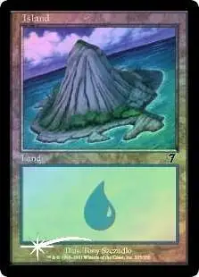 Magic The Gathering 7th Edition Single Card Basic Land Island 335 Foil ...