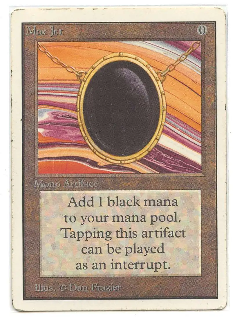 Magic The Gathering Unlimited Single Card Rare Mox Jet MJU03 Played ...