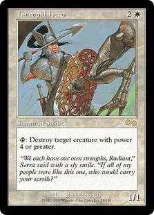 Magic The Gathering Urzas Saga Single Card Rare Intrepid Hero 19 - ToyWiz