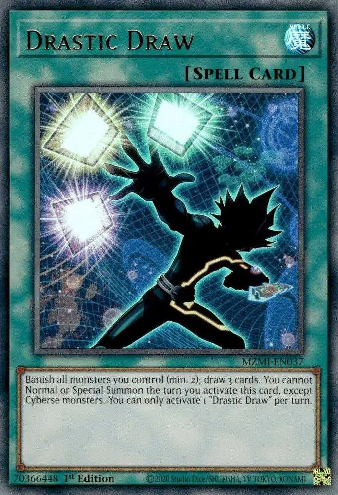 YuGiOh Trading Card Game Maze of Millennia Single Card Ultra Rare Drastic Draw MZMI-EN037 - ToyWiz