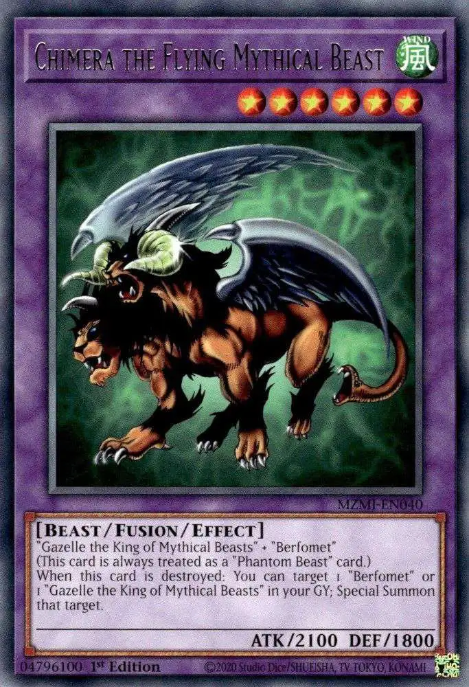 YuGiOh Trading Card Game Maze of Millennia Single Card Rare Chimera the Flying Mythical Beast ...