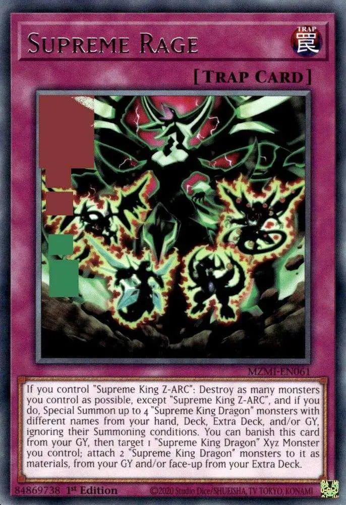 YuGiOh Trading Card Game Maze of Millennia Single Card Rare Supreme Rage MZMI-EN061 - ToyWiz