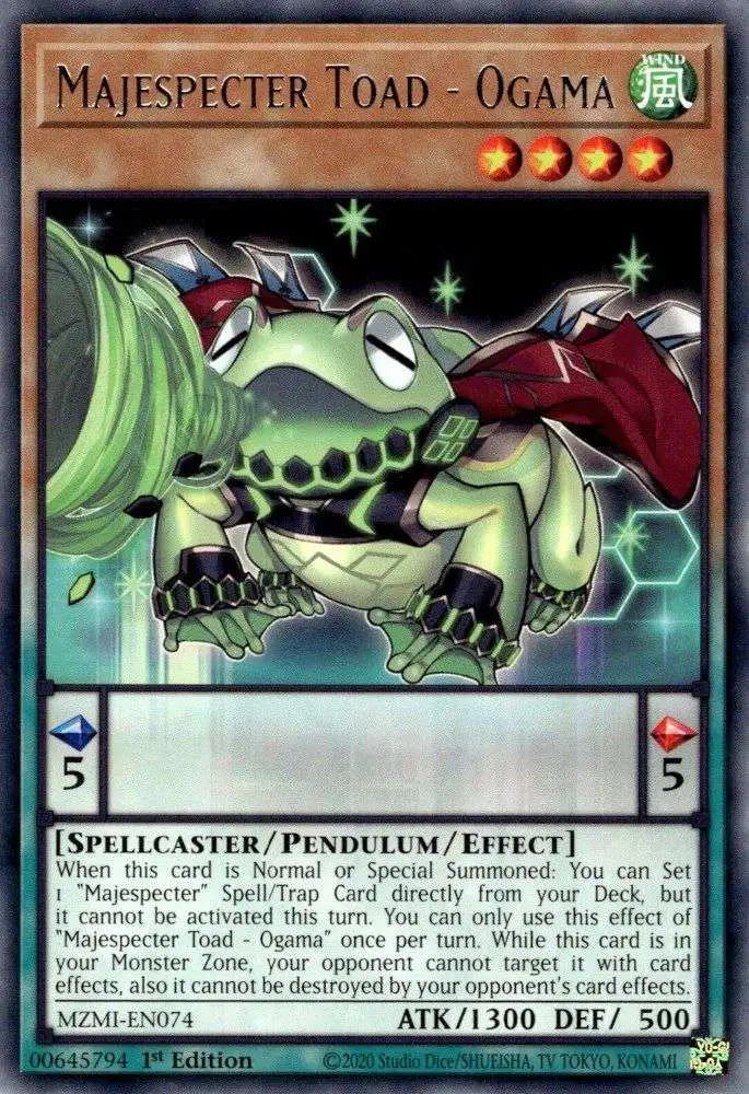 YuGiOh Trading Card Game Maze of Millennia Single Card Rare Majespecter Toad - Ogama MZMI-EN074 ...