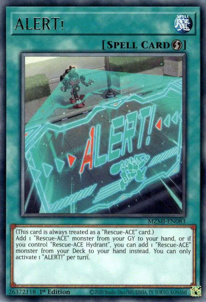 YuGiOh Trading Card Game Maze of Millennia Single Card Rare ALERT MZMI-EN083 - ToyWiz