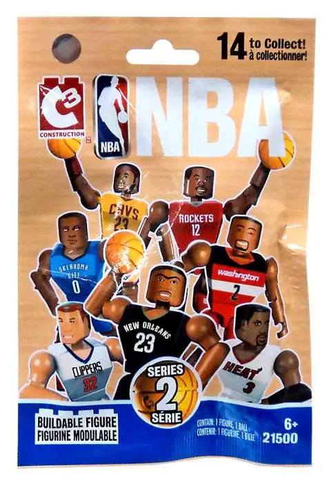 NBA C3 Construction Series 2 Buildable Figure Mystery Box 24 Packs ...