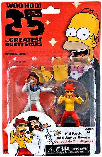 NECA The Simpsons Greatest Guest Stars Series 1 Kid Rock James Brown 3 ...
