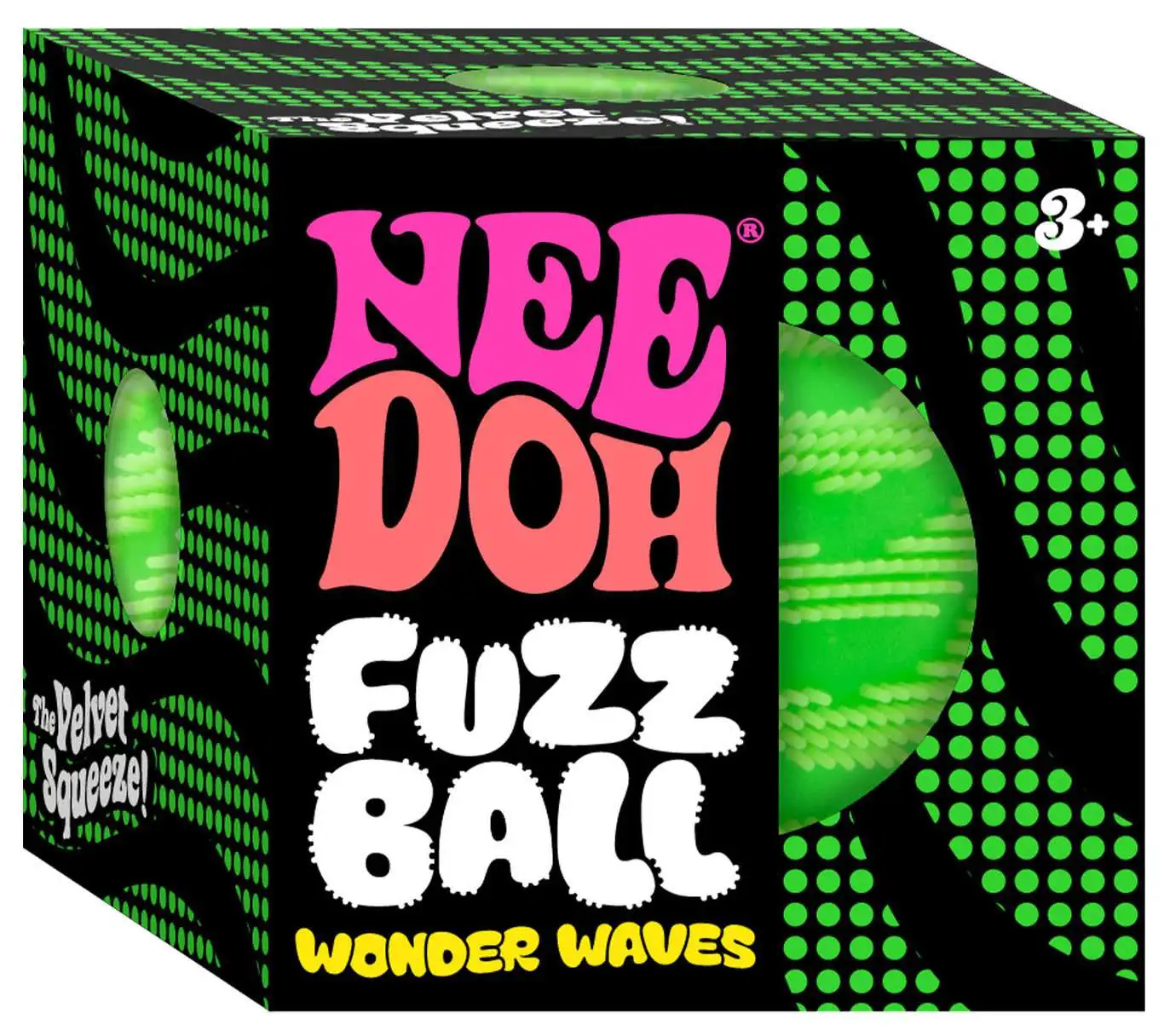 NeeDoh Fuzz Ball Wonder Waves GREEN Stress Ball Schylling - ToyWiz
