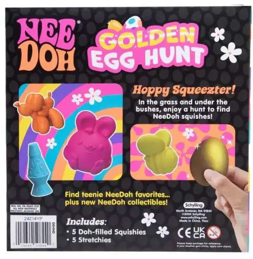 NeeDoh 2025 Easter Golden Egg Hunt Exclusive 1.25 Mystery 10-Pack 10 ...