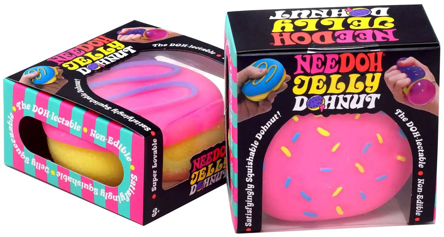 NeeDoh Jelly Dohnut Stress Ball PINK Frosting Schylling - ToyWiz