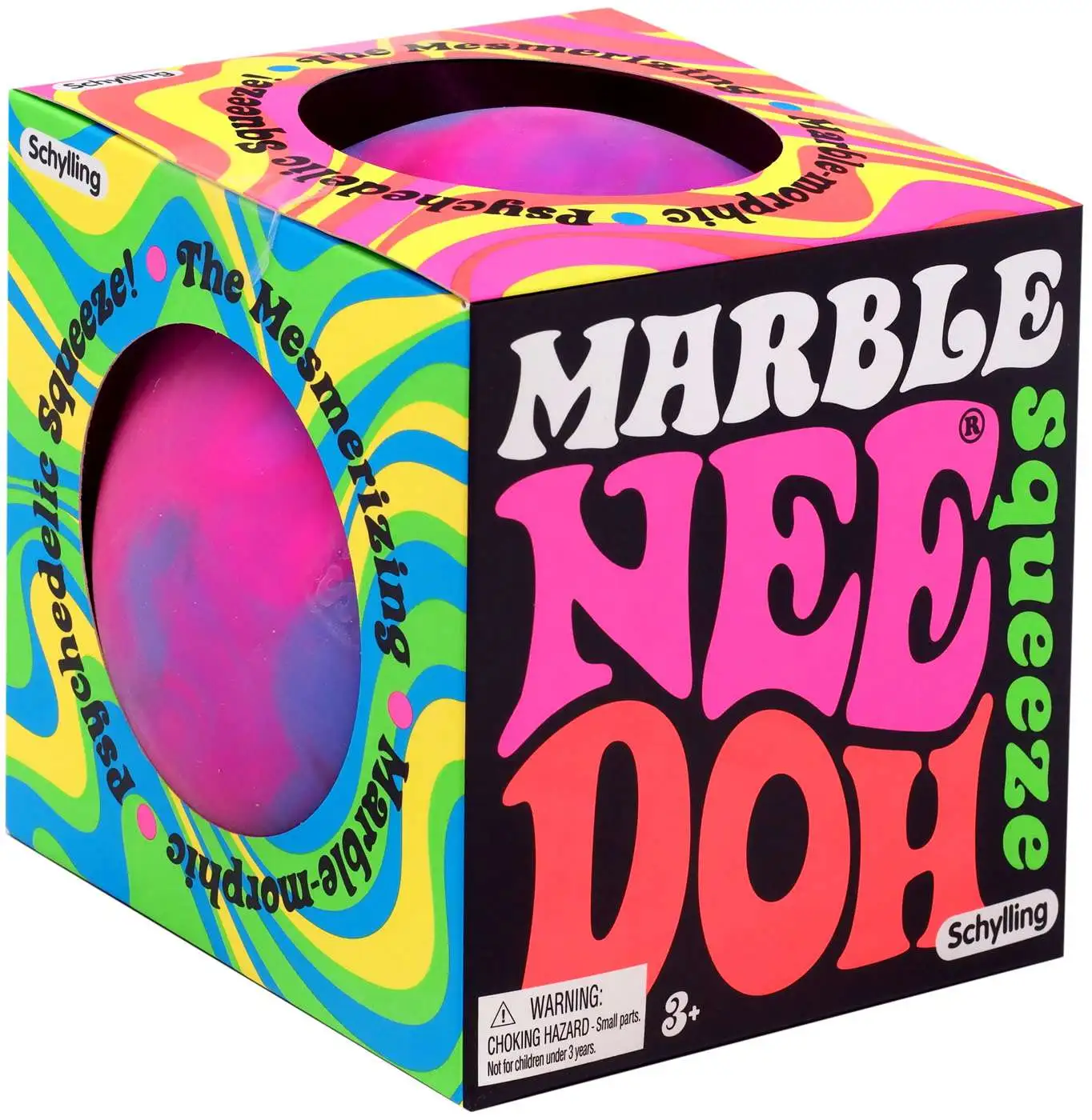 NeeDoh The Groovy Glob Marble Squeeze PINK PURPLE 4.5 Large Stress Ball ...