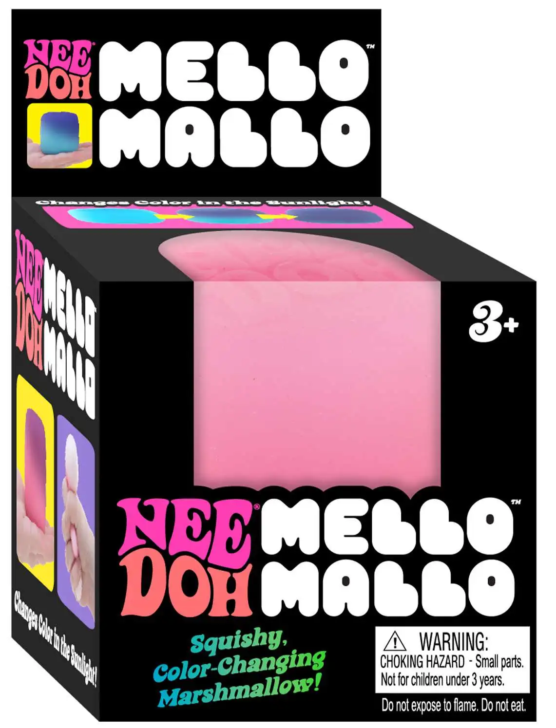 NeeDoh Mello Mallo PINK Stress Ball Squishy Color Changing Marshmallow ...