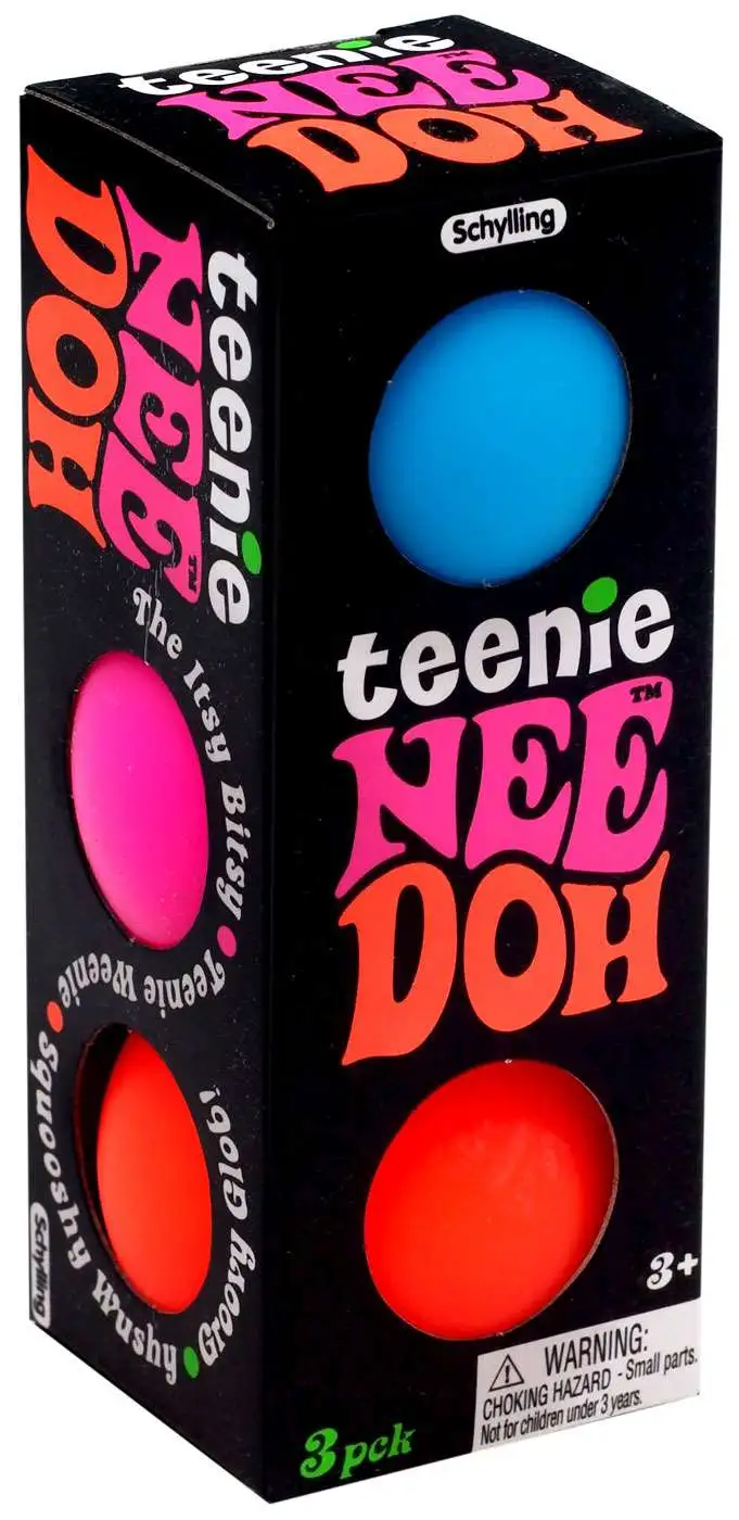 NeeDoh The Groovy Glob Teenie BLUE, PINK ORANGE 1.5 Small Stress Ball 3 ...