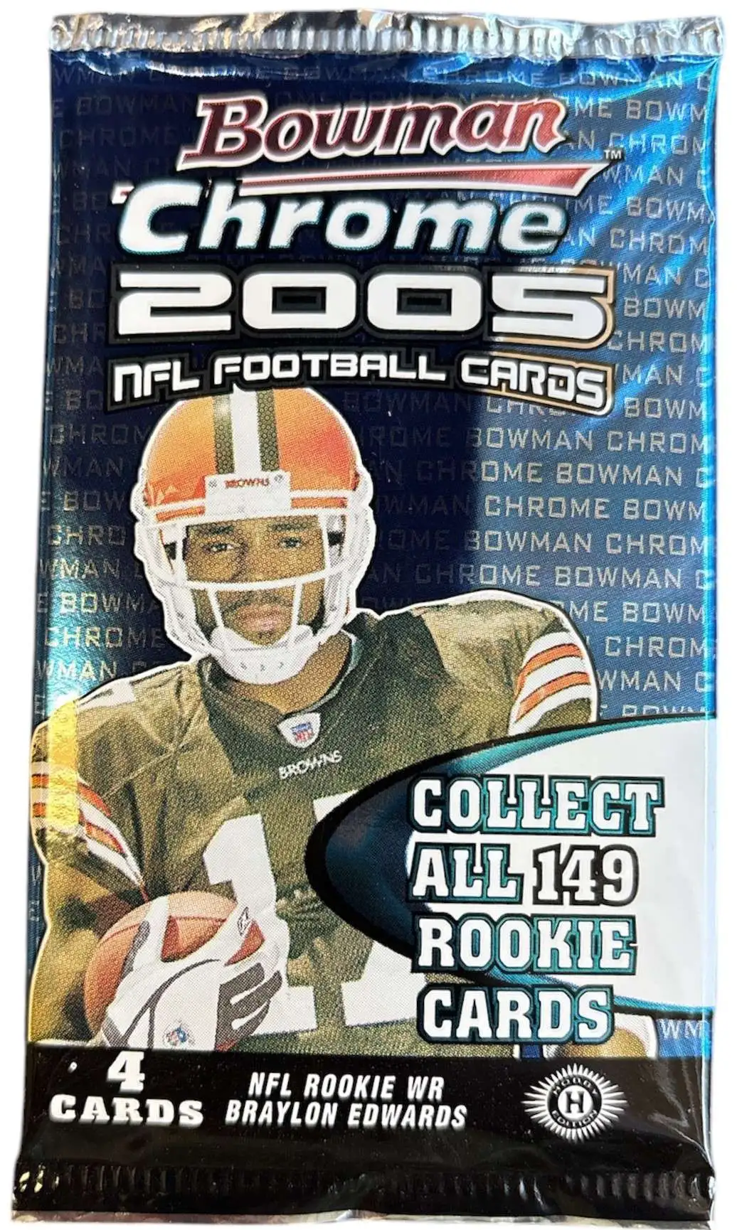 NFL Topps 2005 Chrome Football Trading Card HOBBY Pack 4 Cards - ToyWiz