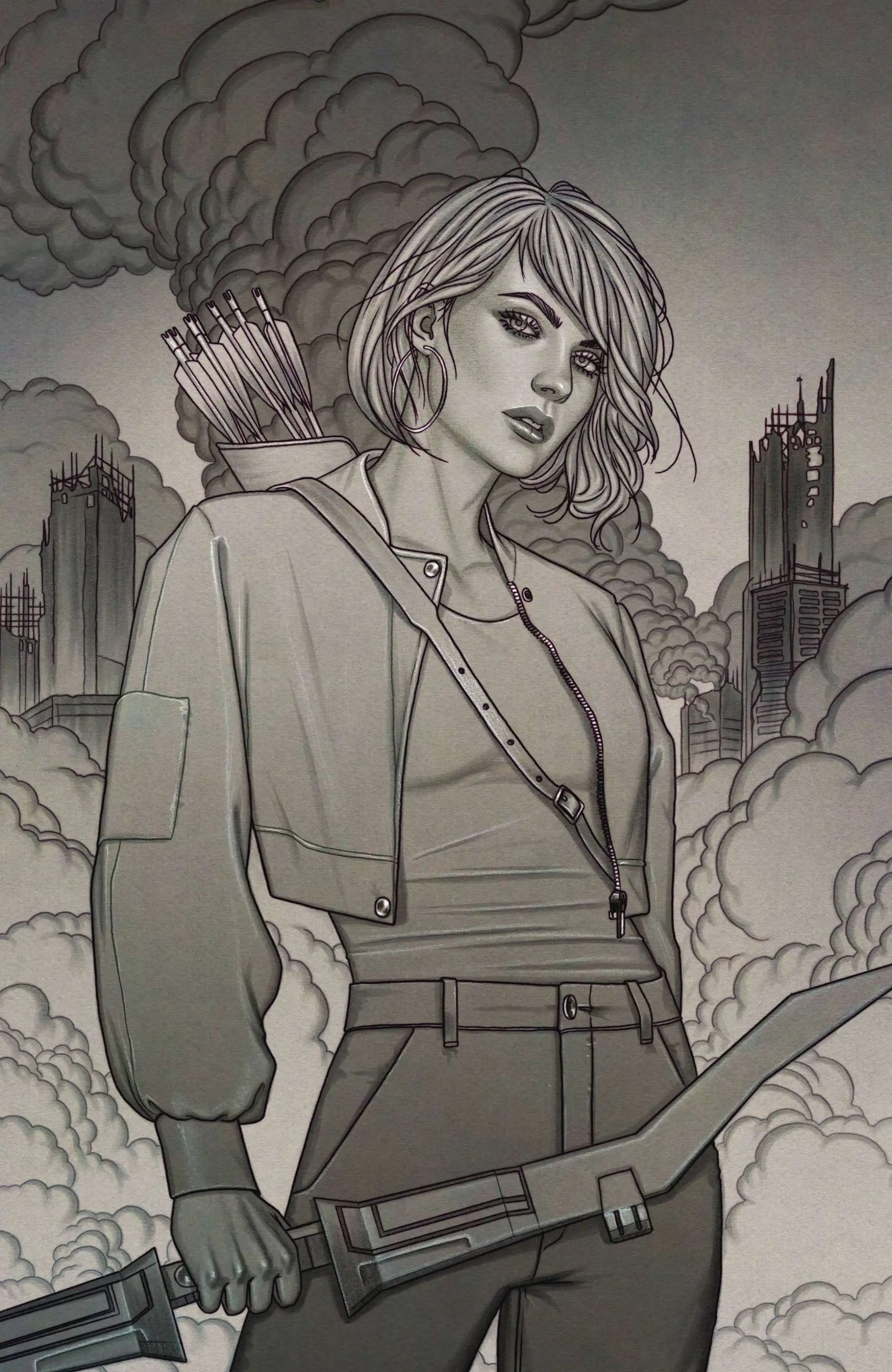 Boom Studios MMPR TMNT II BW Edition Comic Book 1 Frison Cover C - ToyWiz