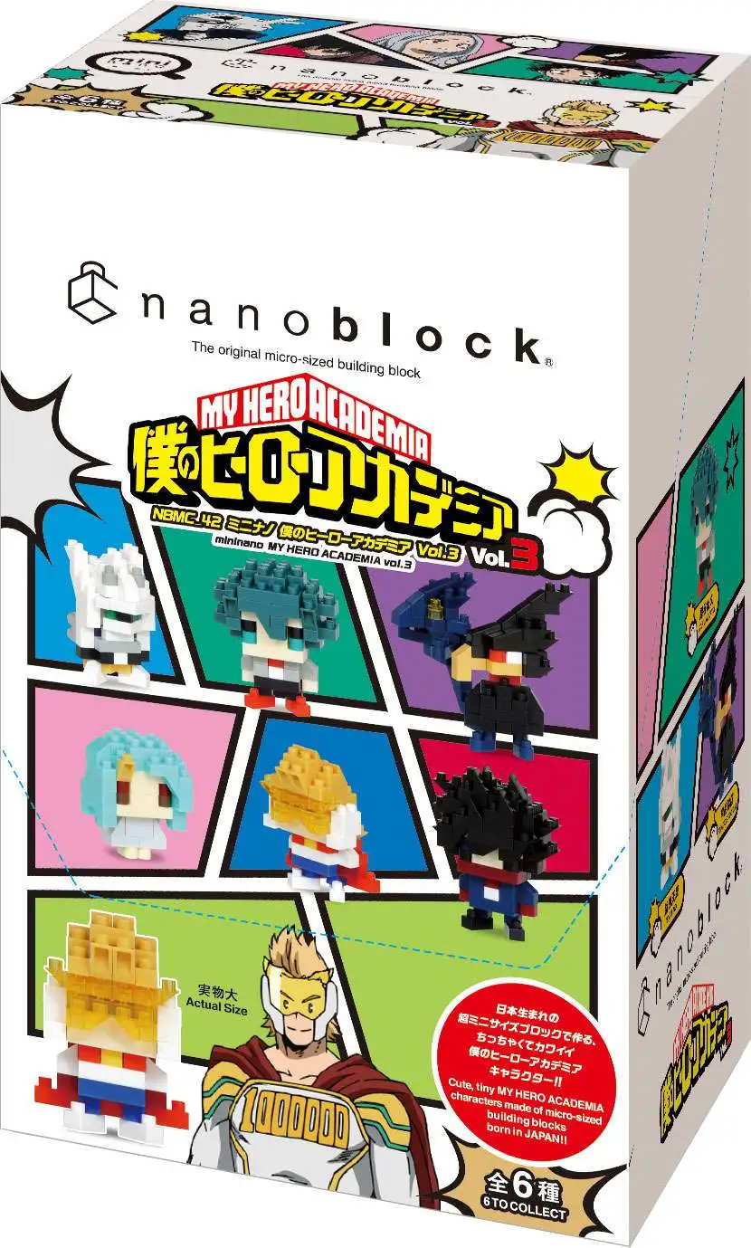 Nanoblock My Hero Academia My Hero Academia Series 3 1.1 Mystery Box 6 Packs Kawada - ToyWiz