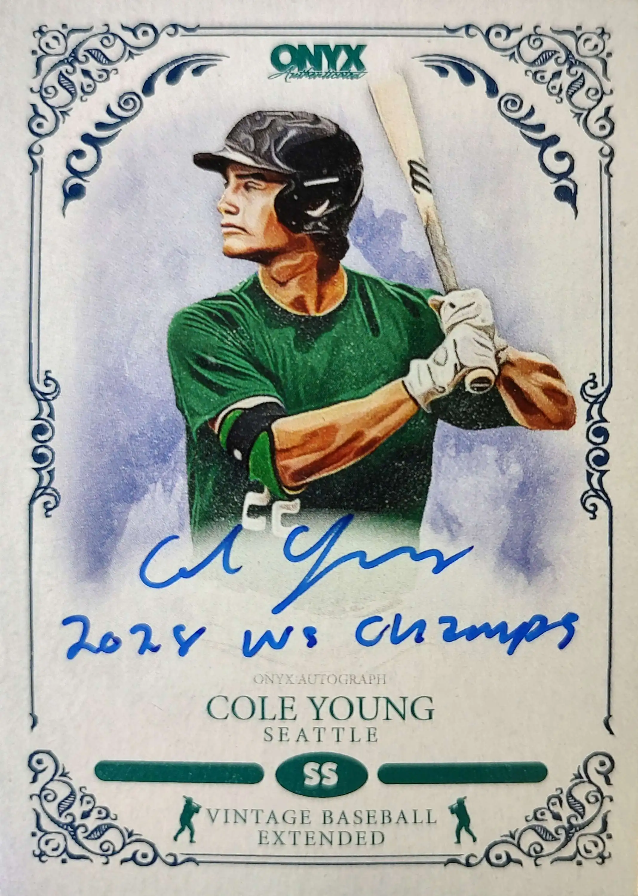 MLB 2022 Onyx Vintage Baseball Extended Single Card 11 Cole Young VACY ...