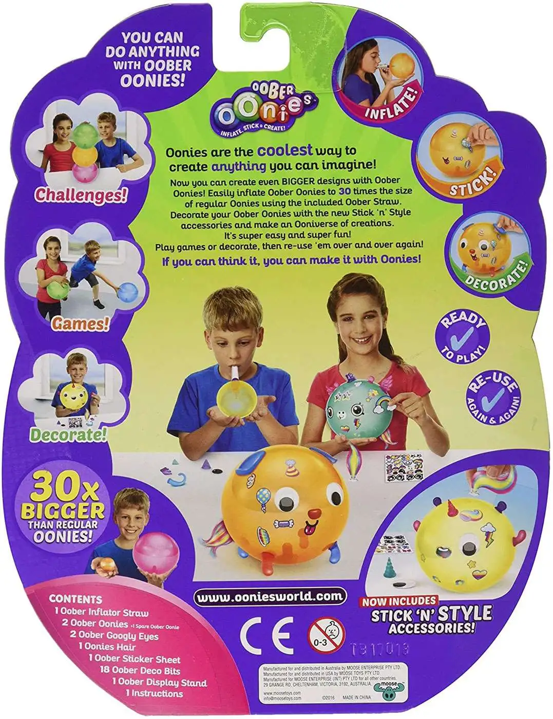 Oober Oonies Party Animals Theme Pack Moose Toys - ToyWiz