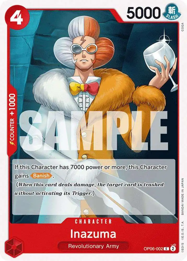 One Piece Trading Card Game Wings of the Captain Single Card Common Inazuma OP06-002 - ToyWiz