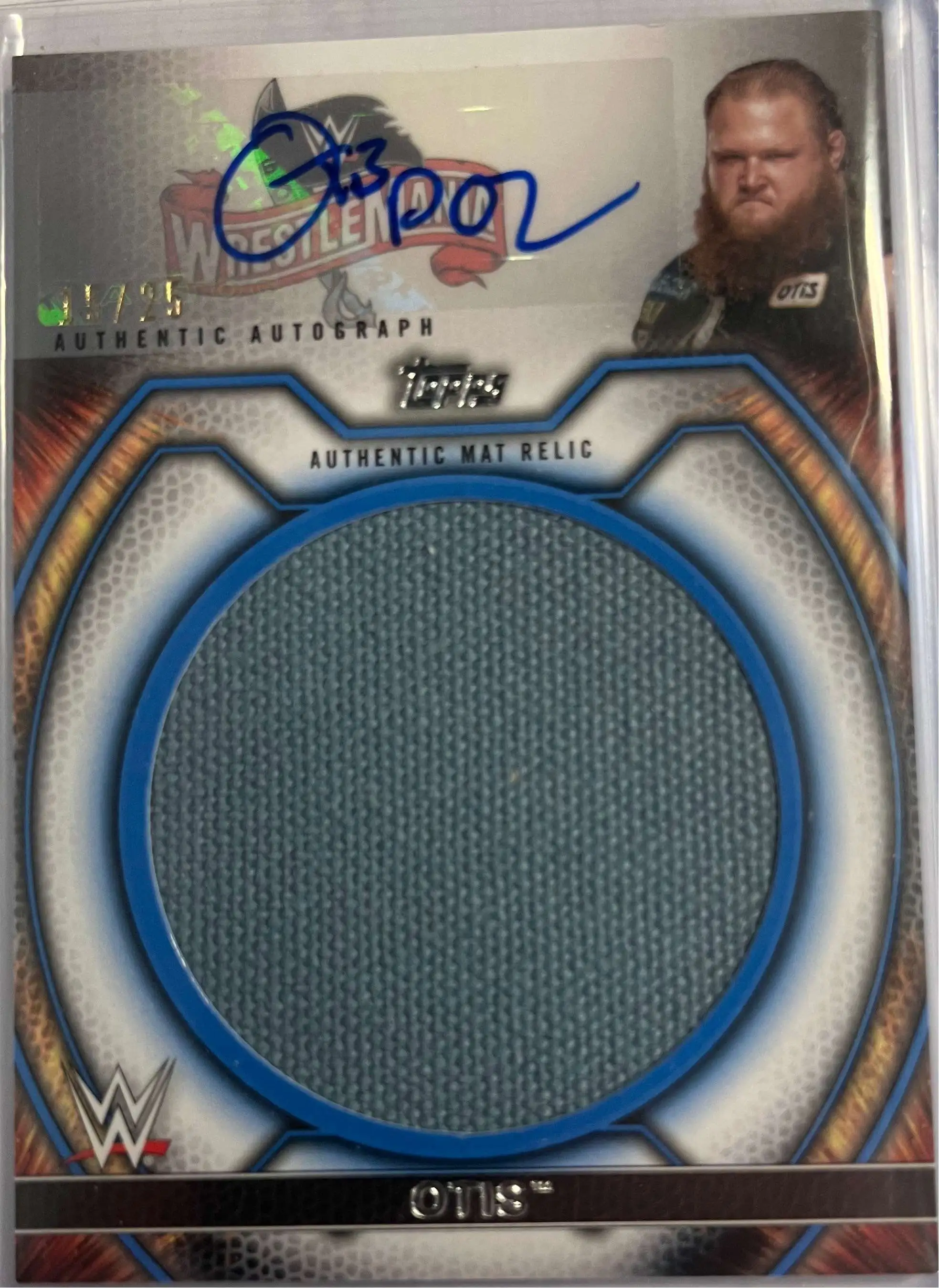 WWE 2021 Topps WWE Undisputed Otis 1525 Autographed Single Card M-O Mat ...