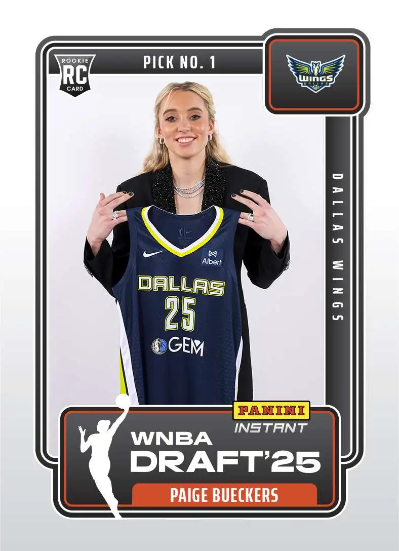 WNBA Dallas Wings 2025 Instant Draft Night Basketball Single Card Paige ...