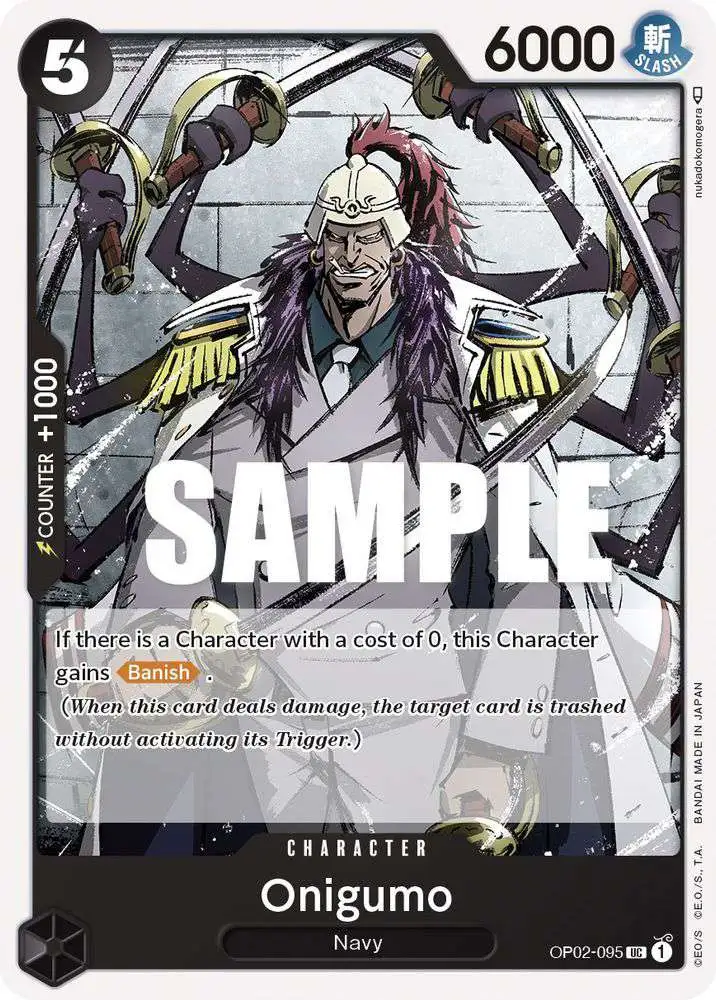 One Piece Trading Card Game Paramount War Single Card Uncommon Oniguma OP02-095 - ToyWiz