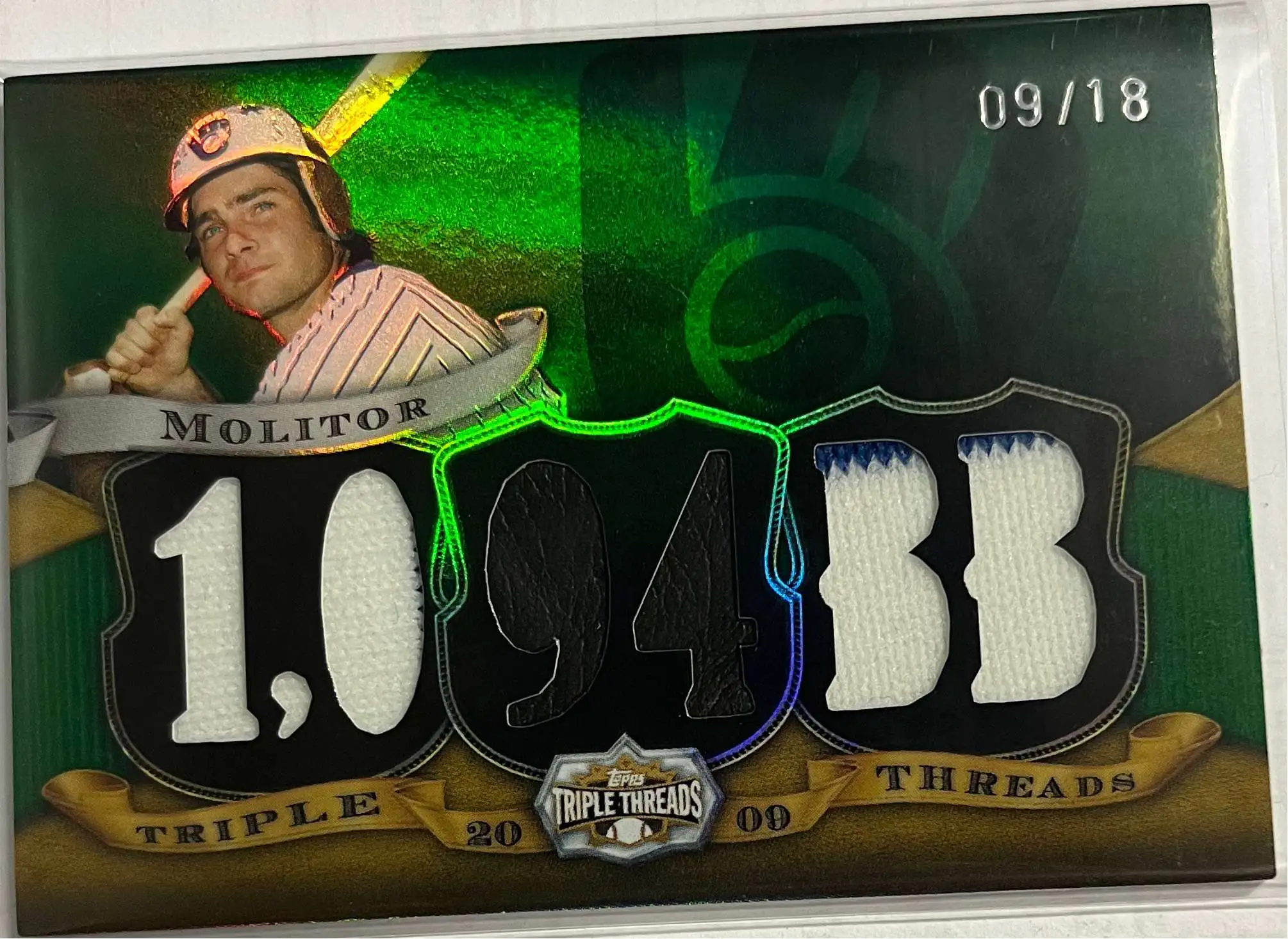 MLB 2009 Triple Threads Single Card 918 Paul Molitor TTR-60 Triple ...