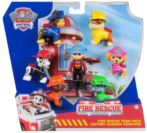 Paw Patrol Fire Rescue Chase, Marshall, Skye, Rubble, Rocky, Zuma Ryder ...