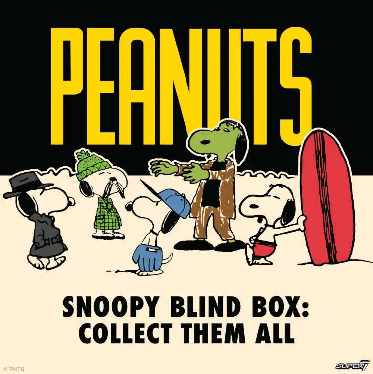Peanuts ReAction Snoopy Mystery Pack 1 RANDOM Action Figure Super7 - ToyWiz