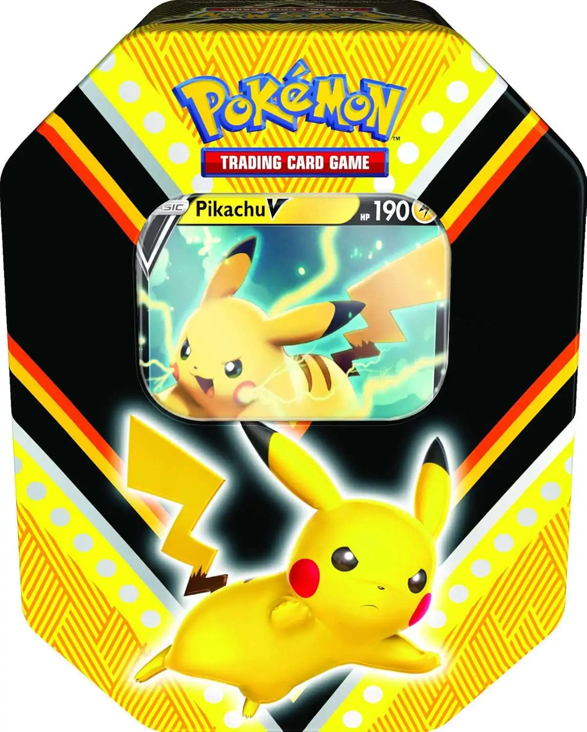Pokemon V Powers Pikachu V Tin Set 4 Booster Packs Promo Card Pokemon ...