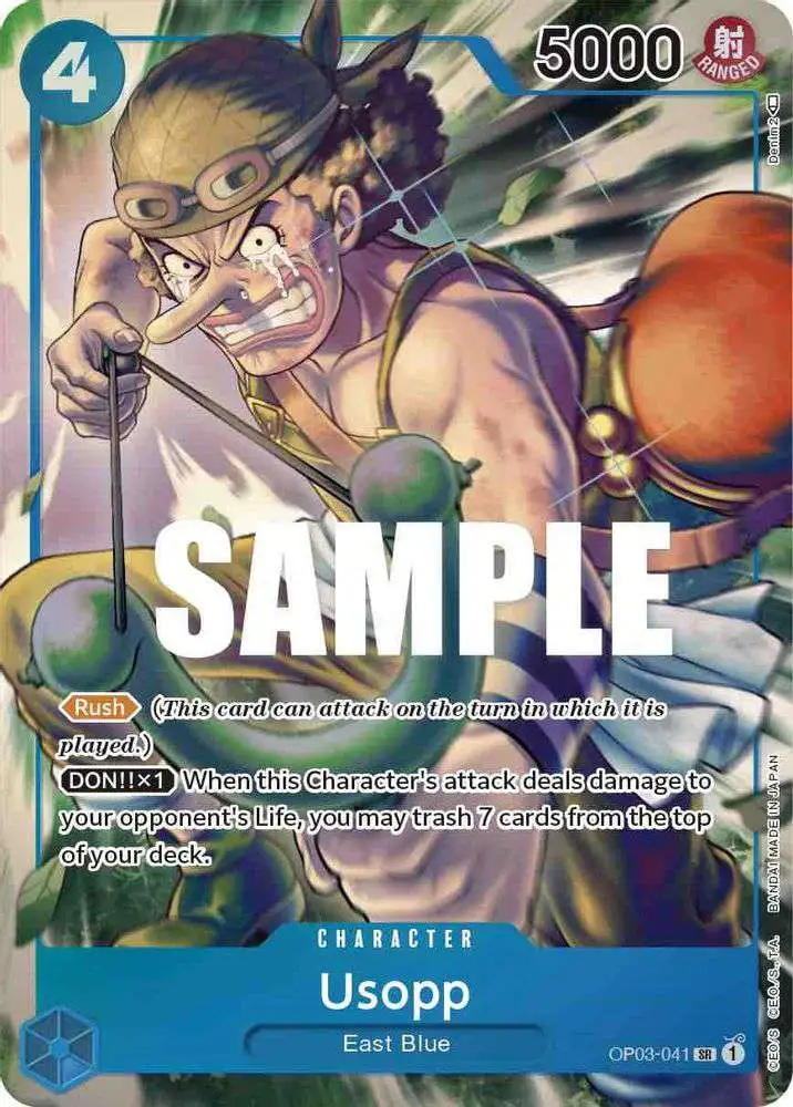 One Piece Trading Card Game Pillars of Strength Single Card Super Rare Usopp OP03-041 Alternate ...