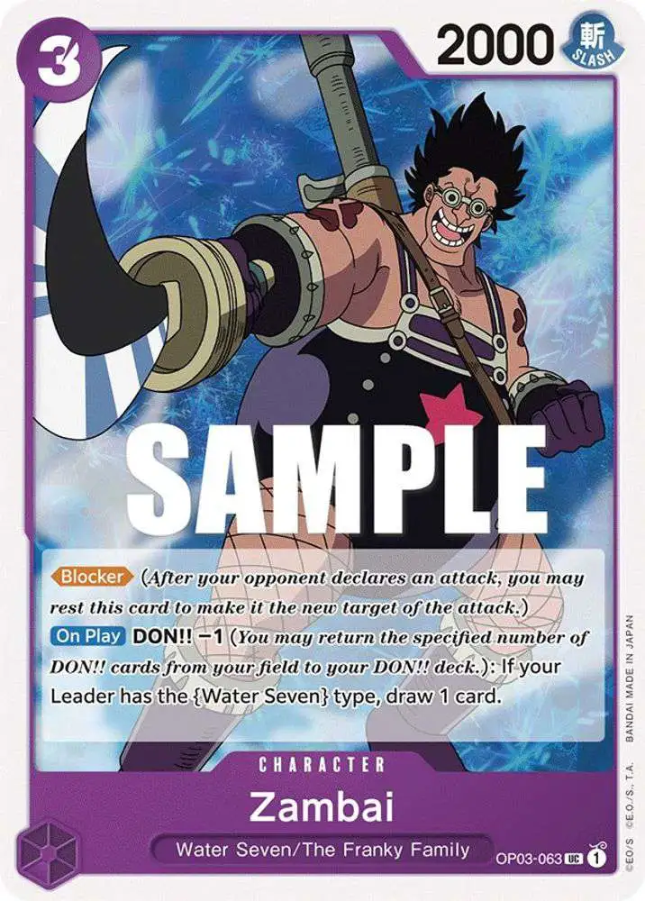 One Piece Trading Card Game Pillars of Strength Single Card Uncommon Zambai OP03-063 - ToyWiz