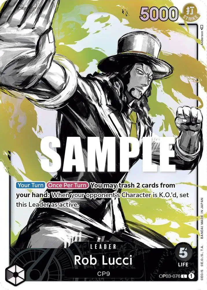 One Piece Trading Card Game Pillars of Strength Single Card Leader Rob ...