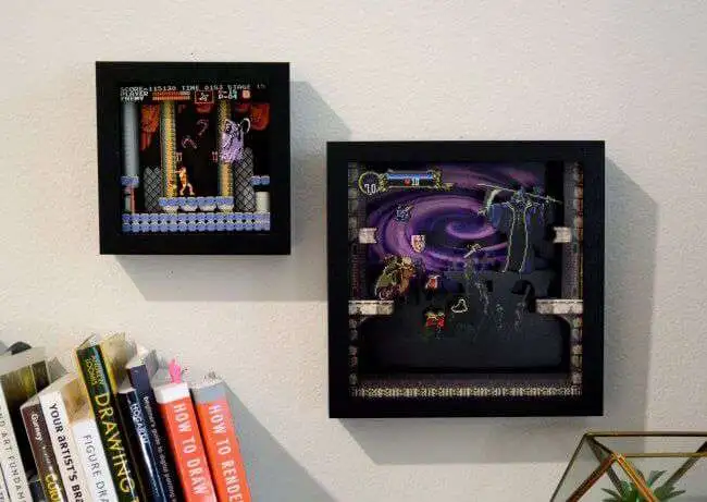 Castlevania Pixel Frames Castlevania Shadow Box Art 9 x 9 Kool Brands ...