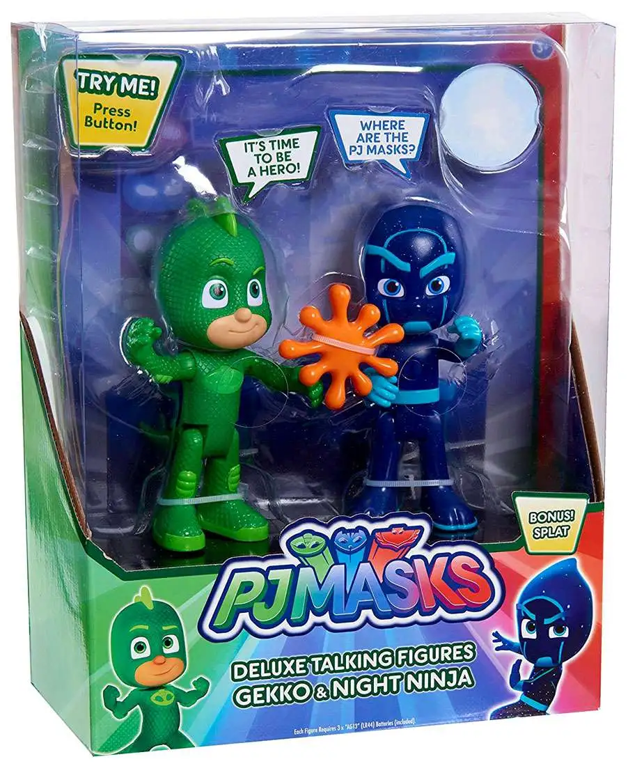 Disney Junior PJ Masks Gekko Night Ninja 6 Talking Action Figure 2-Pack ...