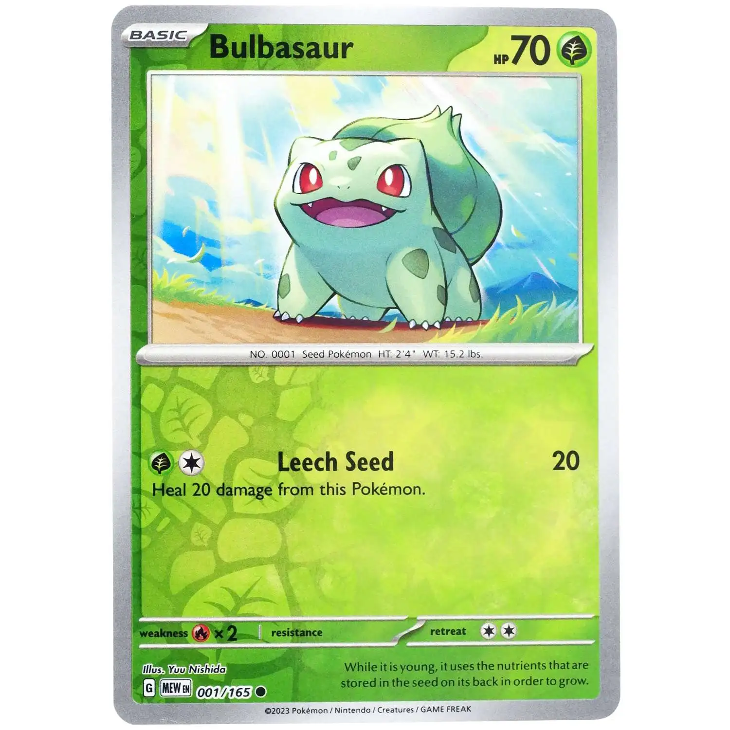 Pokemon Scarlet Violet 151 Single Card Common Bulbasaur 1 Foil - ToyWiz