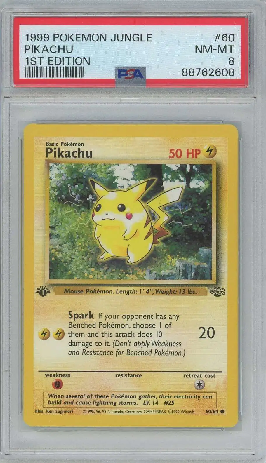 Pokemon Trading Card Game Jungle Single Card Pikachu 60 1st Edition ...