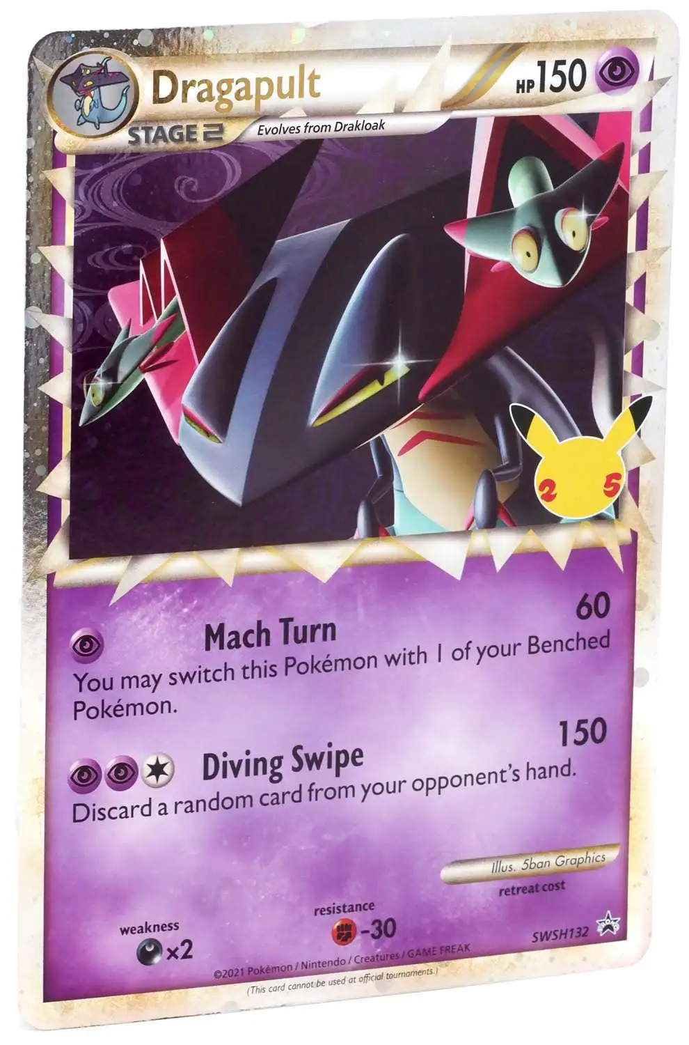 Pokemon Trading Card Game Celebrations Single Card Dragapult SWSH132 ...
