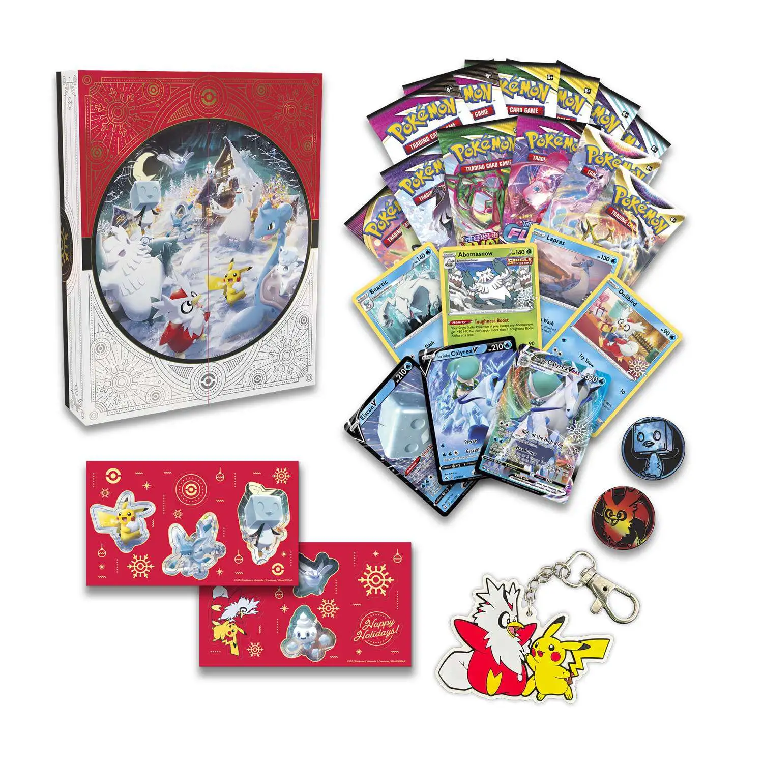 Pokemon 2022 Holiday Advent Calendar 6 Booster Packs, 6 Fun Packs, 8 ...