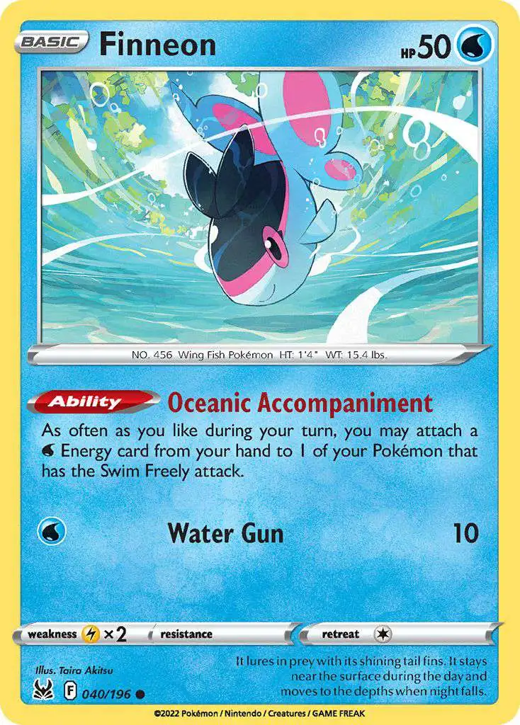 Pokemon Trading Card Game Lost Origin Single Card Common Finneon 40 ...