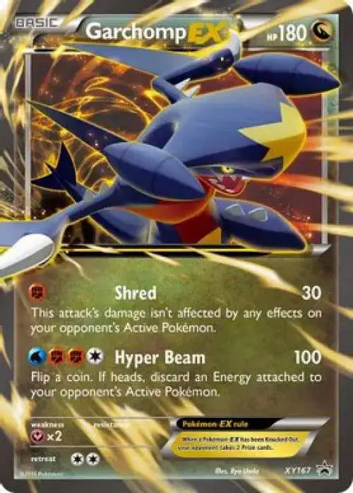 Pokemon X Y Promo Single Card Holo Rare Garchomp EX XY167 Moderately ...