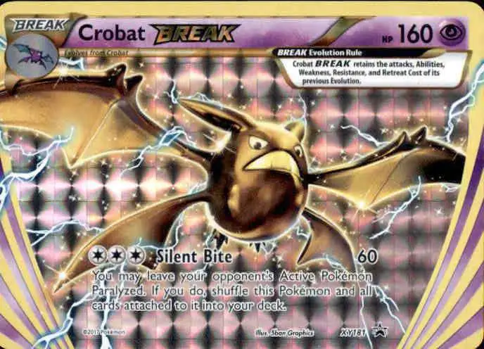 Pokemon X Y Promo Single Card Rare Holo BREAK Crobat BREAK XY181 - ToyWiz