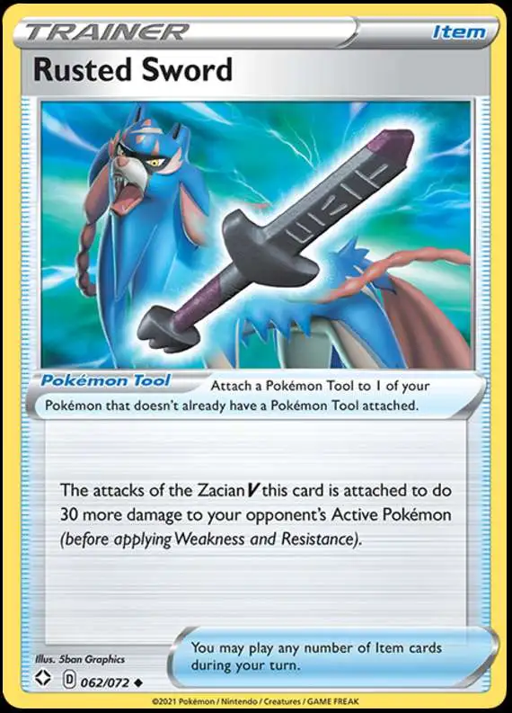 Pokemon Shining Fates Single Card Uncommon Rusted Sword 62 - ToyWiz