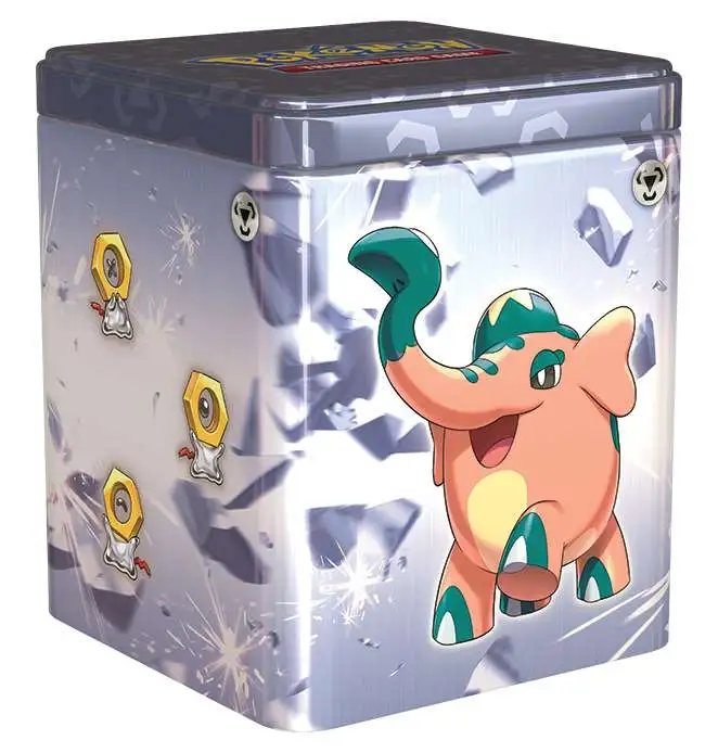 Pokemon Scarlet Violet Metal Type Stacking Tin 3 Booster Packs 2 ...