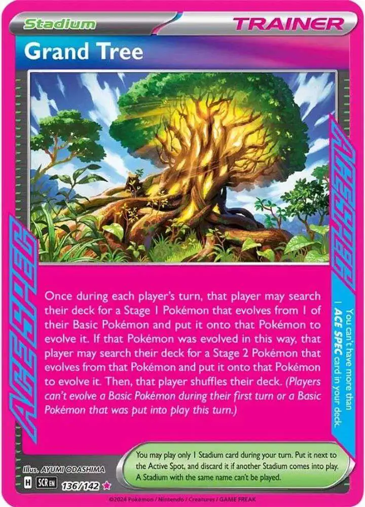 Pokemon Trading Card Game Stellar Crown Single Card ACE SPEC Rare Grand Tree 136 - ToyWiz