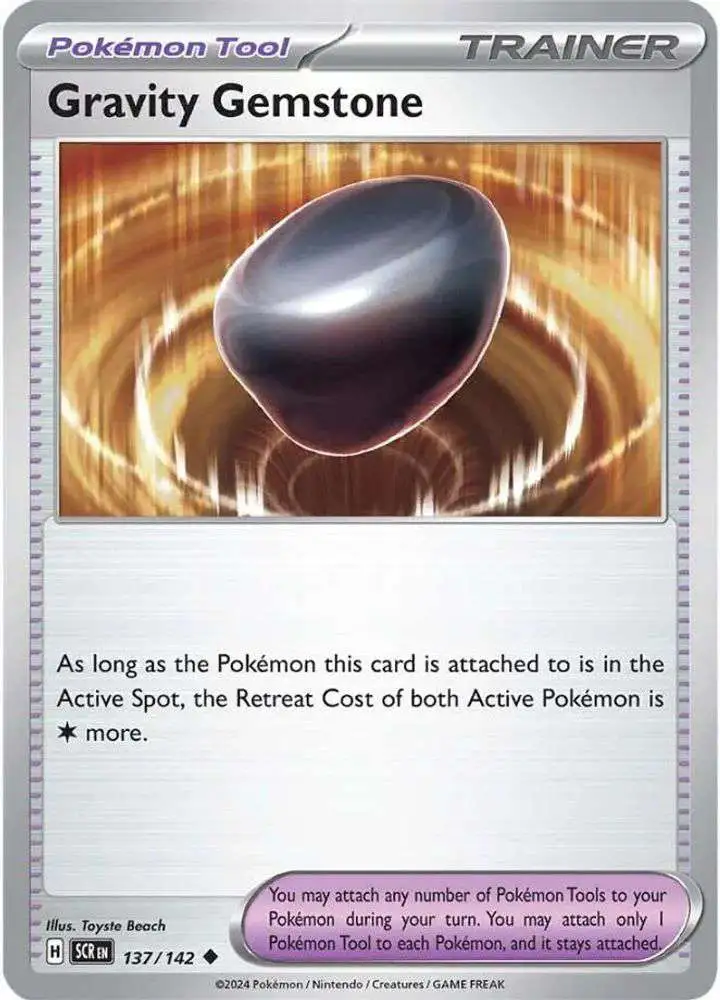 Pokemon Trading Card Game Stellar Crown Single Card Uncommon Gravity Gemstone 137 - ToyWiz