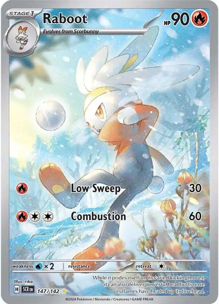 Pokemon Trading Card Game Stellar Crown Single Card Illustration Rare Raboot 147 - ToyWiz