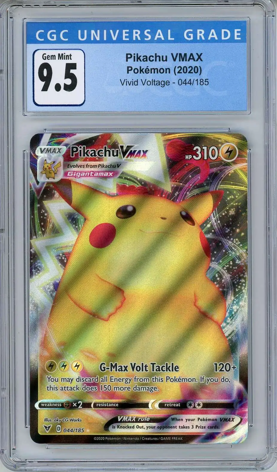 Pokemon Trading Card Game Sword Shield Vivid Voltage Single Card Ultra Rare Holo Pikachu VMAX 44 ...