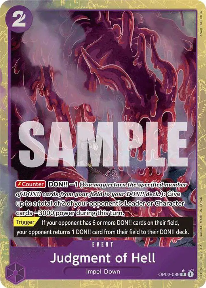 One Piece Trading Card Game Premium Booster Single Card Rare Judgment ...